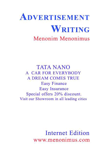 Advertisement Writing - Menonimus