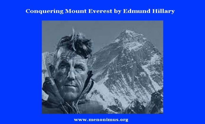 Conquering Mount Everest By Edmund Hillary - Menonimus