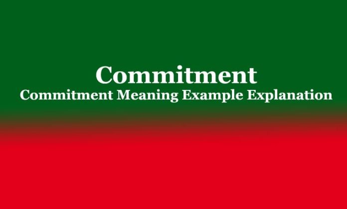 Commitment | Commitment Meaning Example Explanation - Menonimus